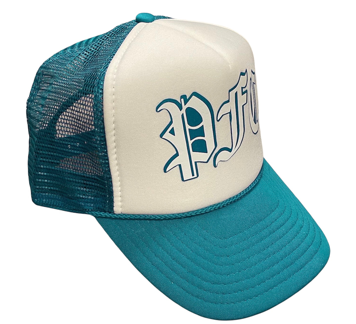 PocketFul Old English Cap - Teal/White – PocketFul Shop 🌍